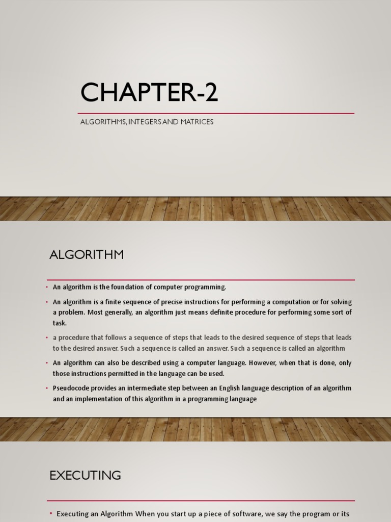 Chapter-2: Algorithms, Integers and Matrices | PDF | Matrix ...