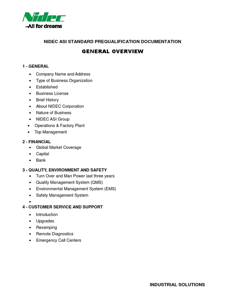 Nidec ASI General Overview - DOC2017.12.14.00 | PDF | Business