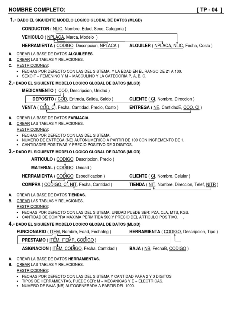 TP 04 | PDF | SQL | Informática
