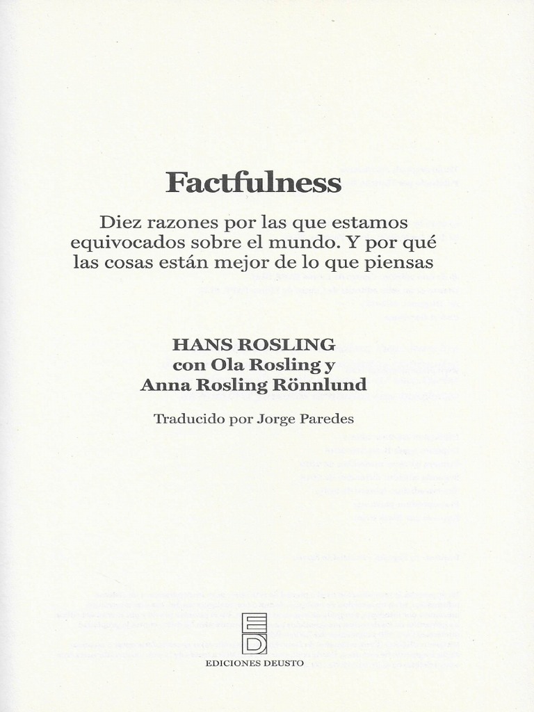 Factfulness Libro Escaneado | PDF