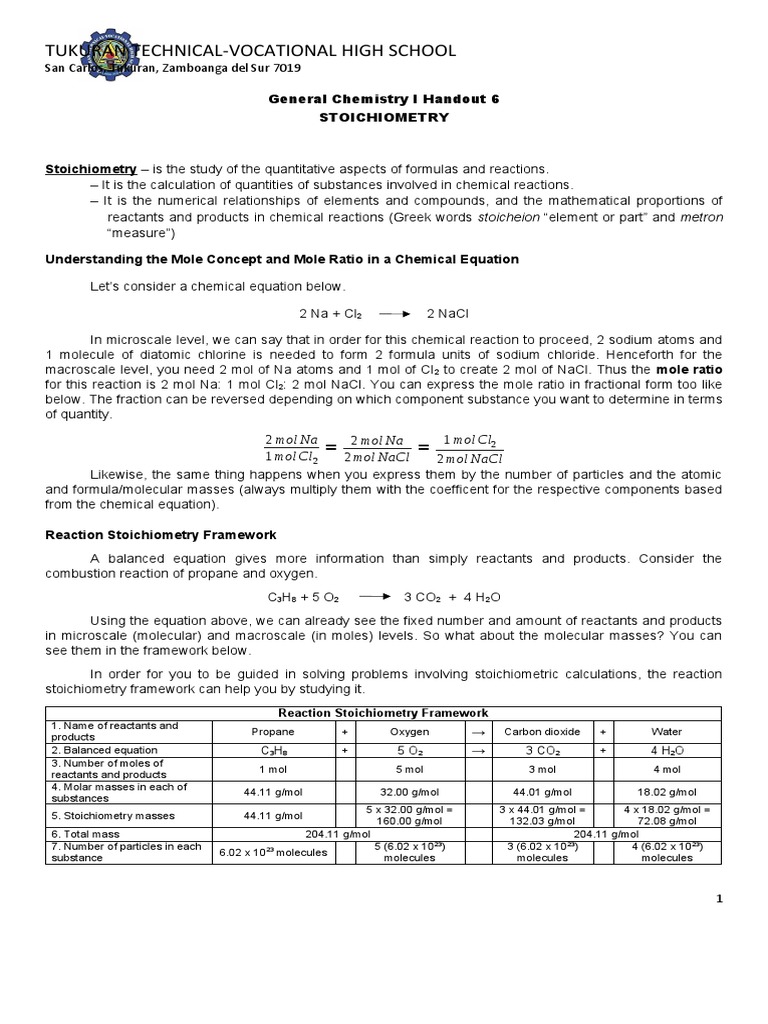 Stoichiometry Guide for Chemistry Students | PDF | Mole (Unit ...