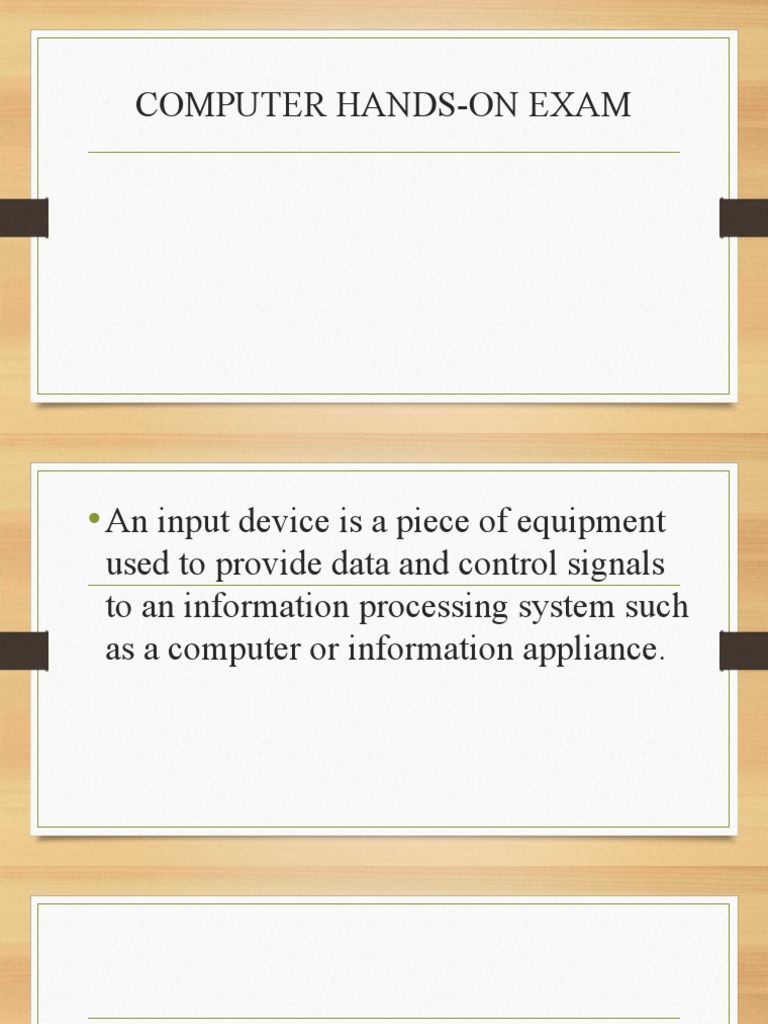 Computer Hands-On Exam: An Overview of Key Computer Hardware, Software ...