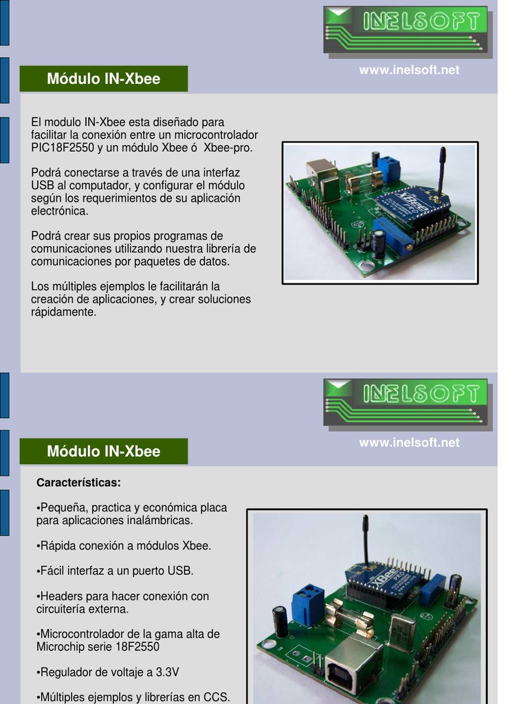 Manual IN-Xbee | PDF | USB | Microcontrolador