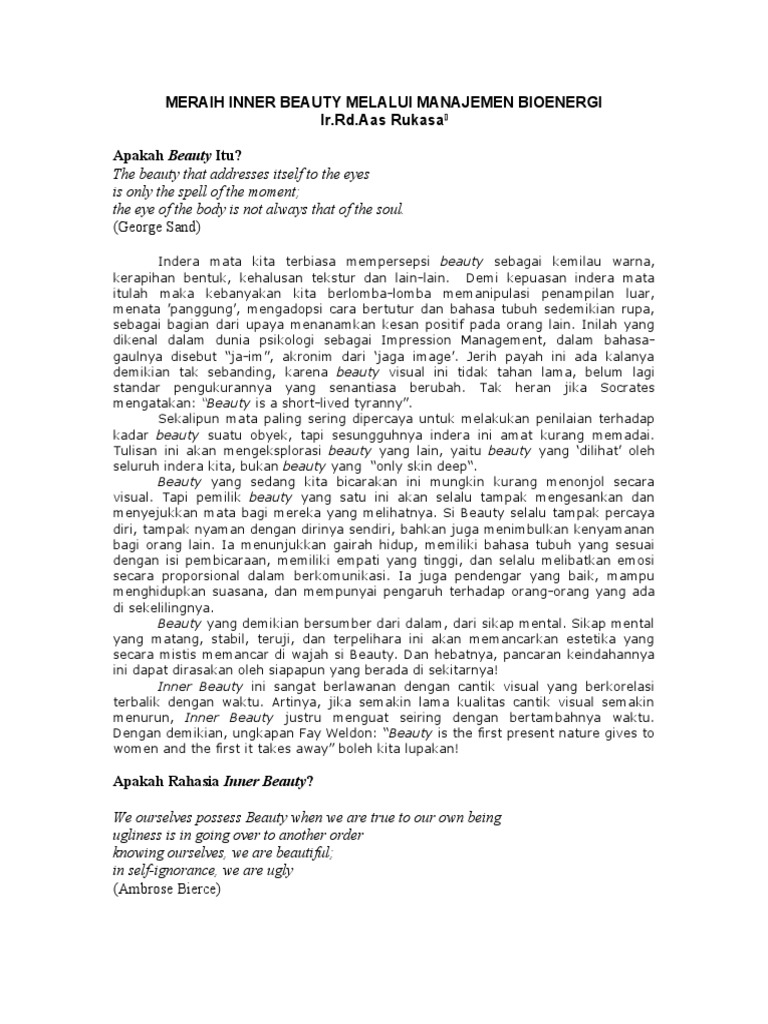 MERAIH INNER BEAUTY - Rd-Aas-Rukasa | PDF