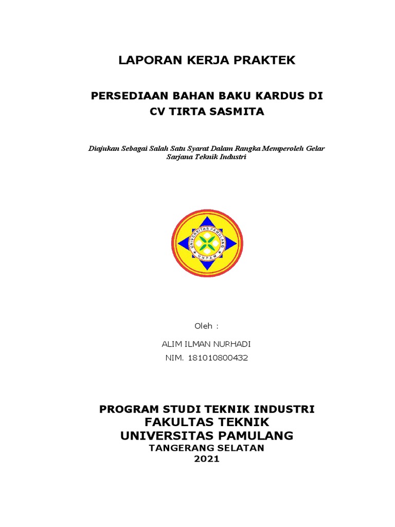 Laporan Kerja Praktek CV. Tirta Samita | PDF