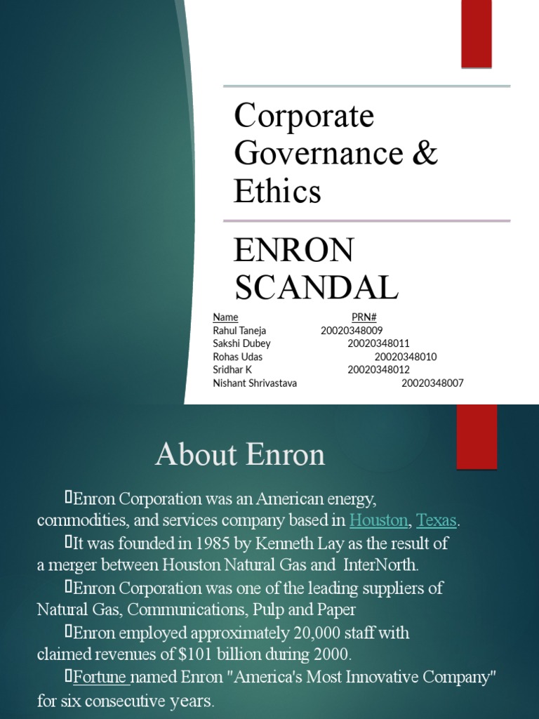 CGE Assignment I Enron Scam Group3 | PDF | Enron | Accounting