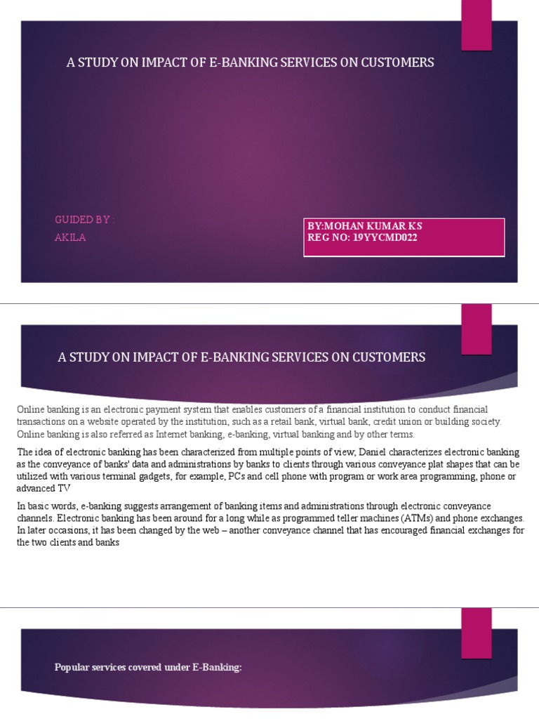 2a Study On Impact Of E Banking Services On Pdf Online Banking