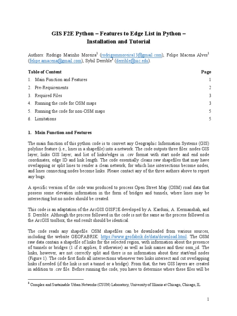 GIS F2E Python - Features To Edge List in Python - Installation and ...