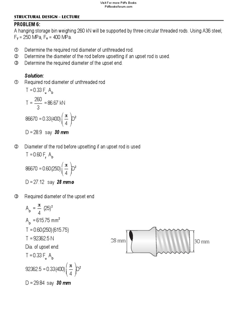 Structural Design Problems Solved Step-by-Step | PDF | Bending | Beam ...