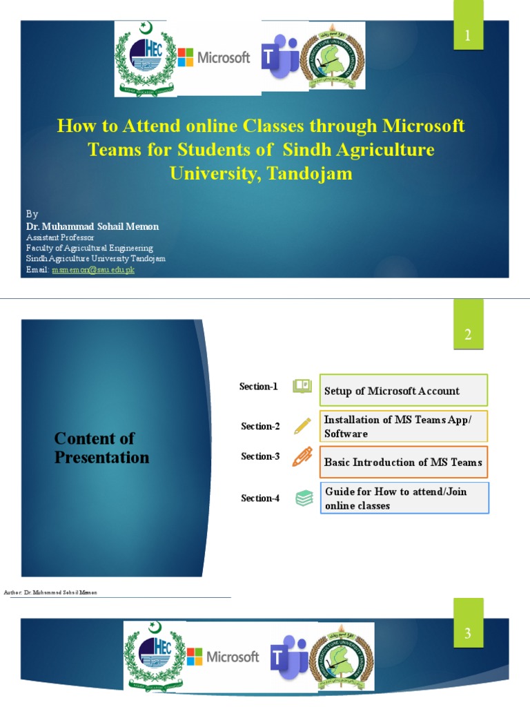 Student Guide - How To Attend Online Classes Are On Team Microsoft ...