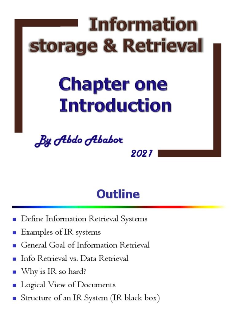 Introduction To IR 2021 | PDF | Search Engine Indexing | Information Retrieval