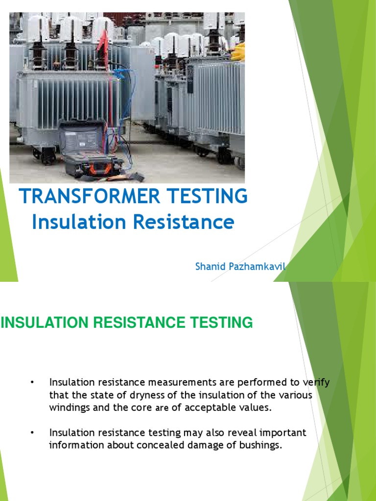 Transformer Testing Ir | PDF | Transformer | Electrical Resistance And ...