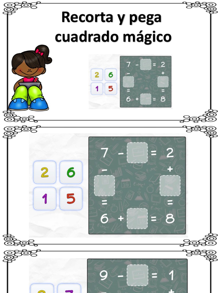 Cuadrados Magicos de Sumas y Restas | PDF