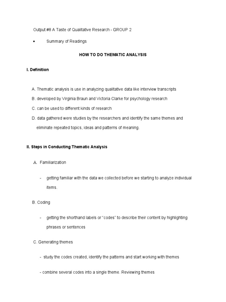 How To Do Thematic Analysis | Download Free PDF | Human Nature ...