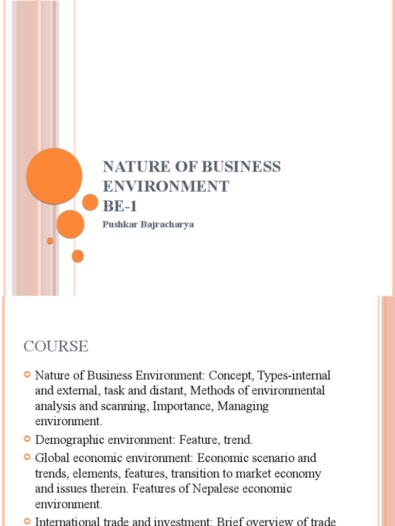 Nature of Business Environment | PDF | Swot Analysis | Economies