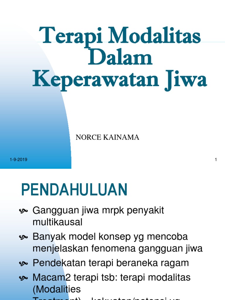 Terapi Modalitas Dalam Keperawatan Jiwa | PDF