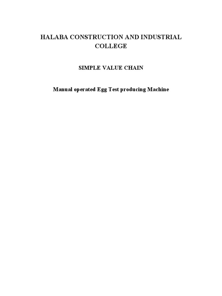 Halaba Construction and Industrial College: Simple Value Chain | PDF ...