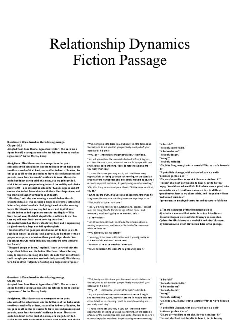 Relationship Dynamics | PDF | Agnes Grey