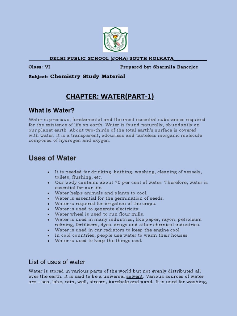 Water Study Mat1 | PDF | Water | Water Cycle