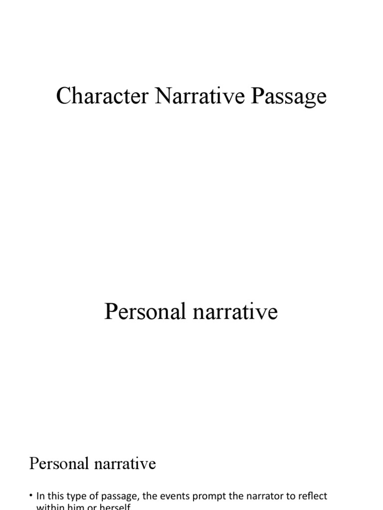 Lesson 1 - Personal Narrative Passage | PDF | Narrative | Narration
