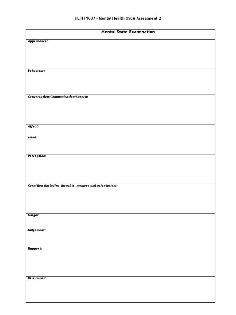Assessment 2 OSCA Template UPDATED 2021 | PDF