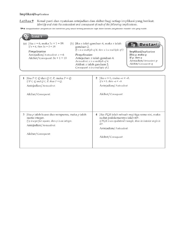 Latihan - Penaakulan Logik 1 | PDF