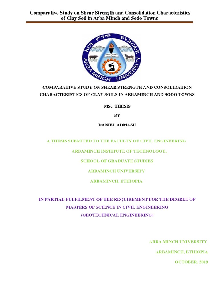 Shear Strength of Clay Soils in Ethiopia | PDF | Clay | Weathering