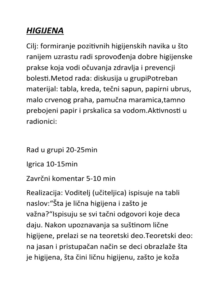 HIGIJENA | PDF