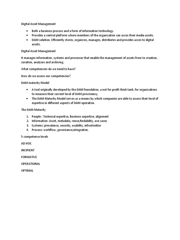Digital Asset Management Guide | PDF