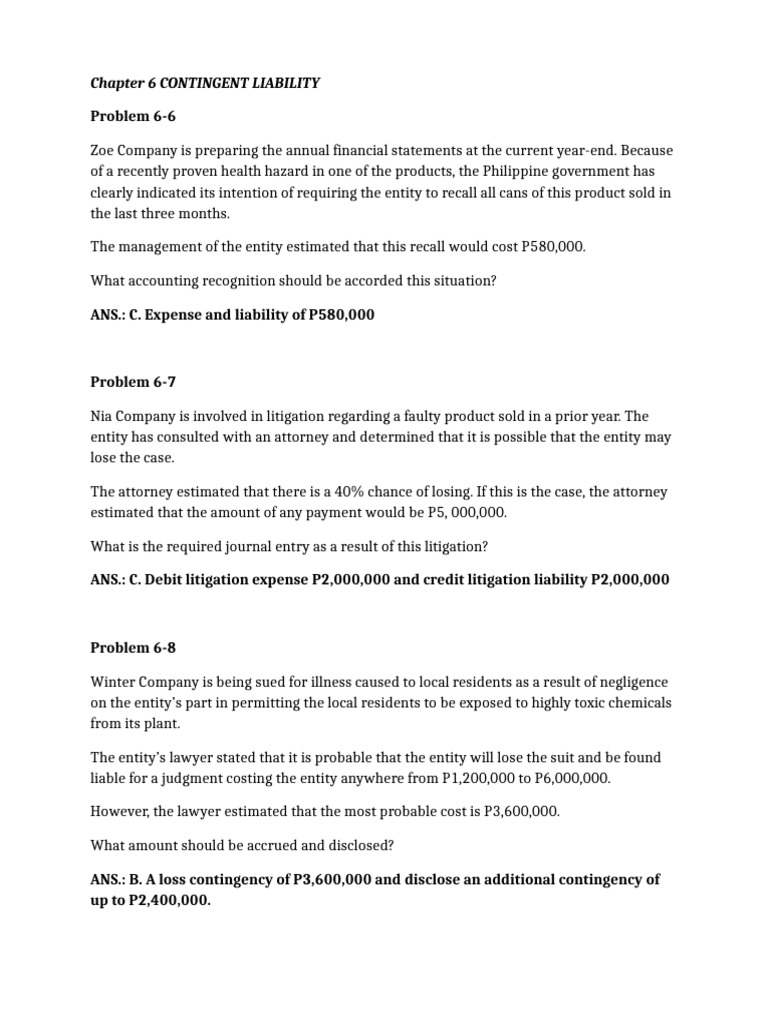 Contingent Liab Bonds Payable | PDF | Bonds (Finance) | Fair Value