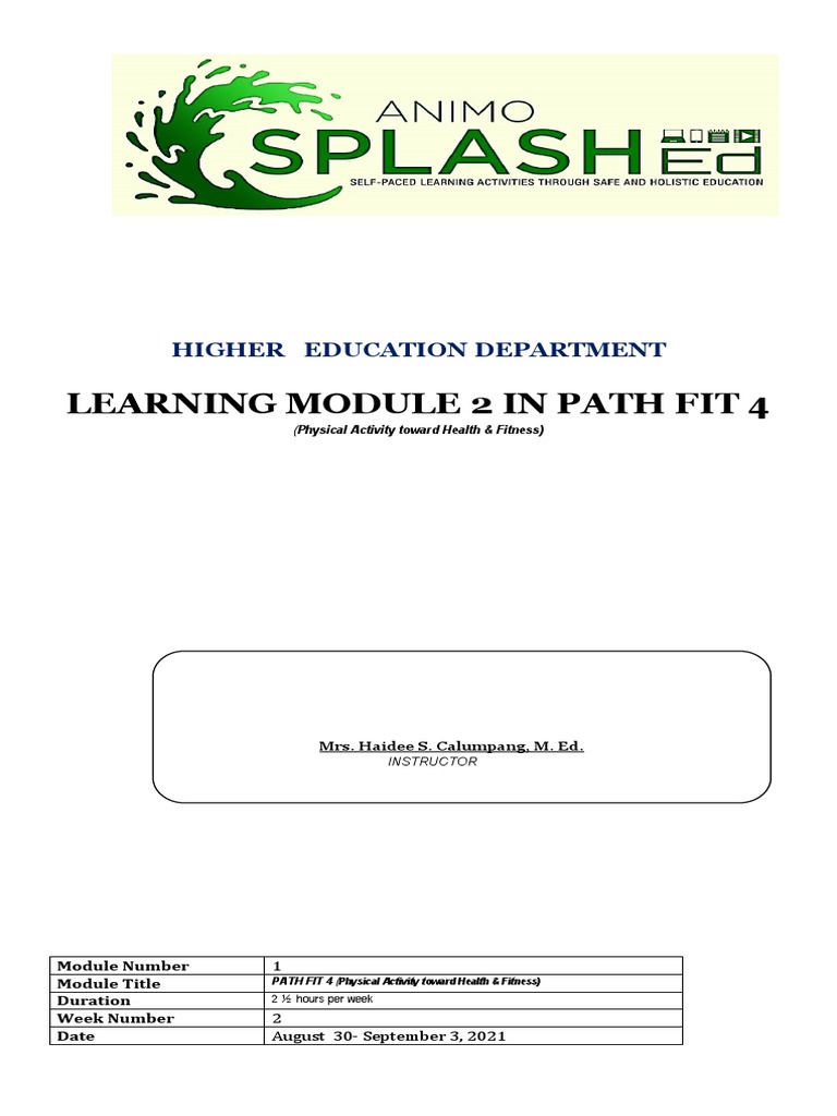 Week 2 Module (PE4) | Download Free PDF | Ball Games | Sports Rules And Regulations