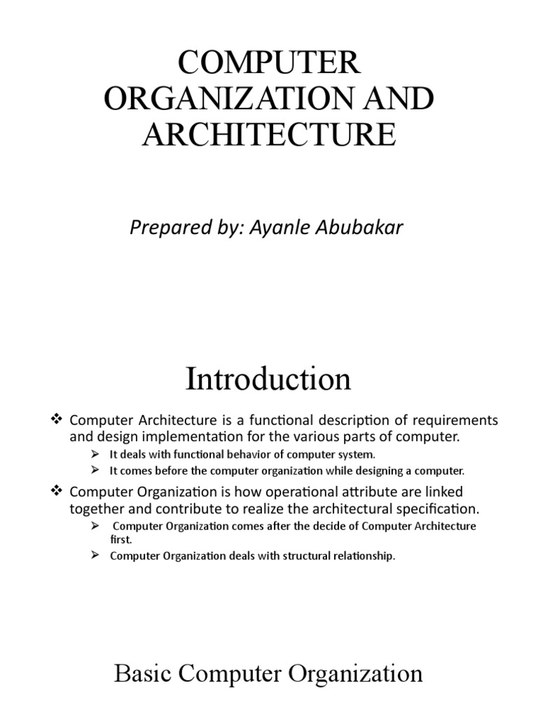 Computer Architecture Basics | PDF | Random Access Memory | Computer Memory
