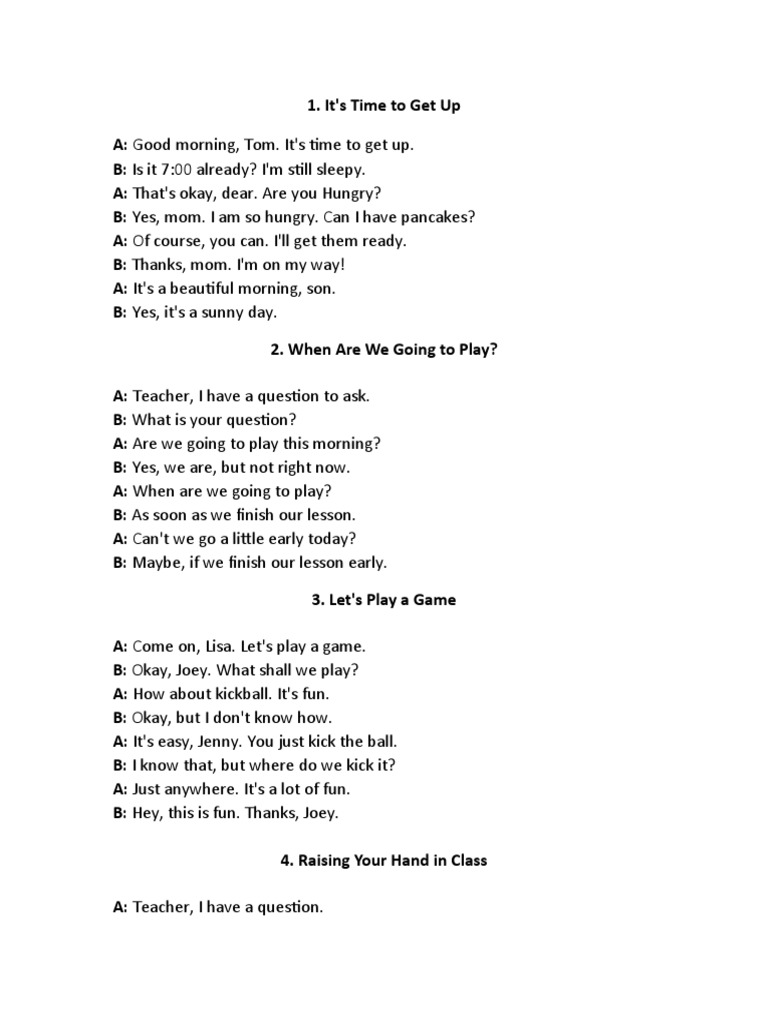 Learn To Speak Kindergarten English | PDF | Cakes