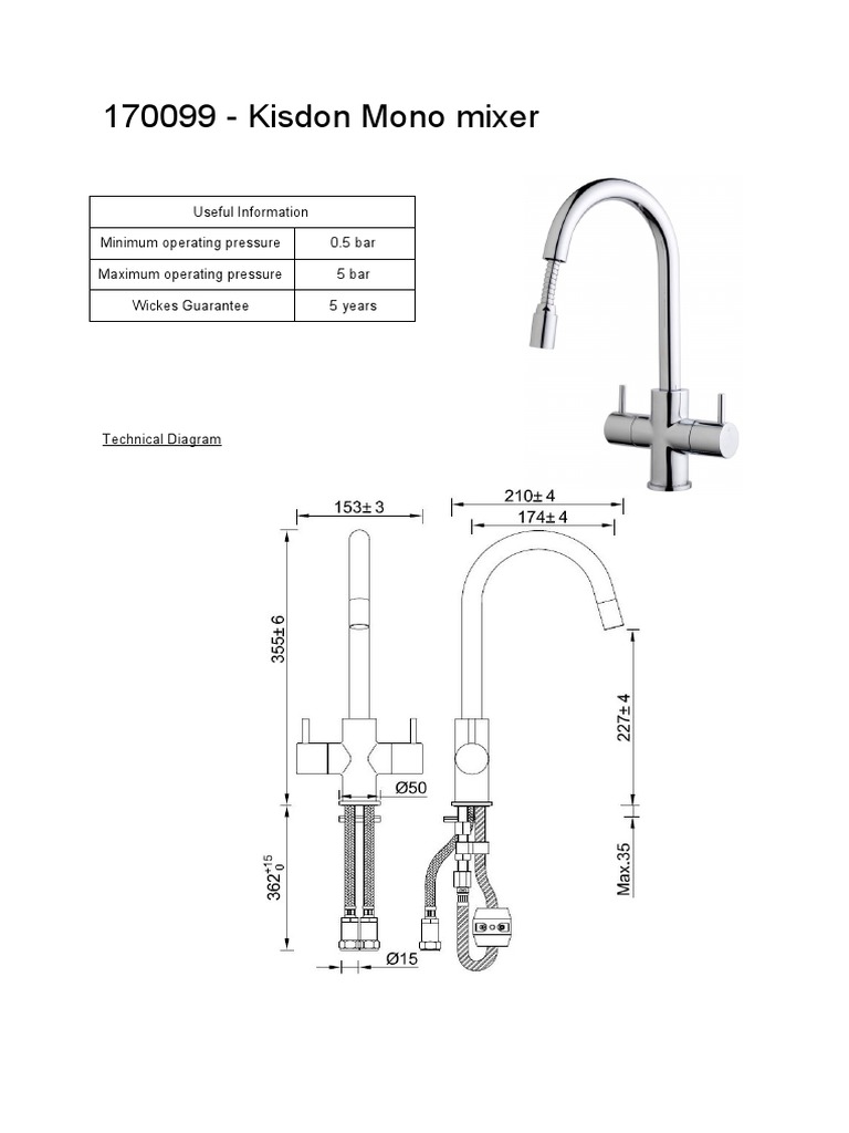 All Kitchen Taps Wickes Kisdon Monobloc Pull Out Kitchen Sink Mixer Tap ...