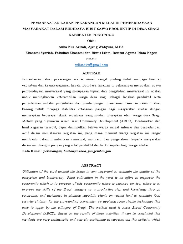 Aulia Nur Azizah - Final Artikel | PDF