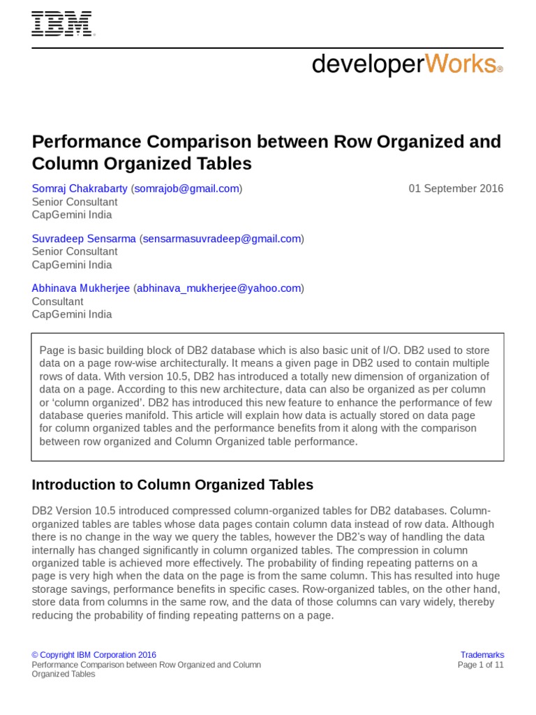 Performance Comparison | PDF | Table (Database) | Database Index