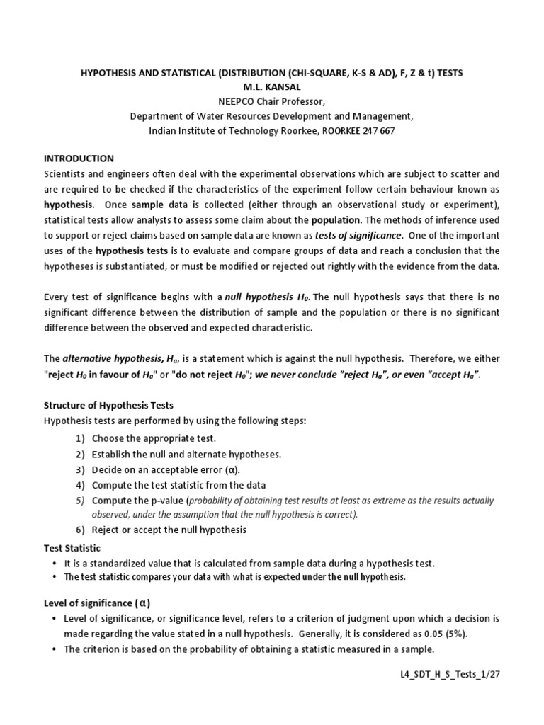 L4 Hypothesis Tests 2021 F | PDF | Statistical Hypothesis Testing ...