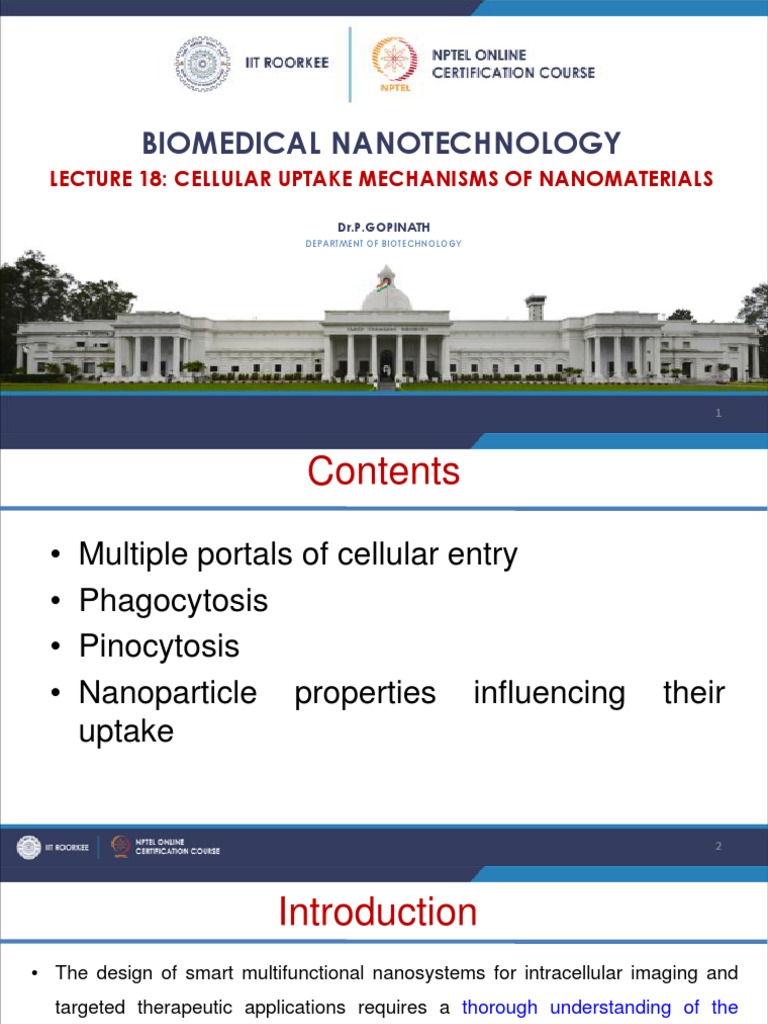 Biomedical Nanotechnology: Lecture 18: Cellular Uptake Mechanisms of ...
