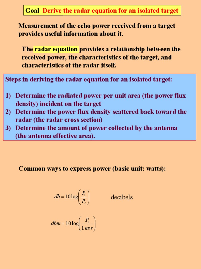 Radar Equation | PDF | Wavelength | Radar