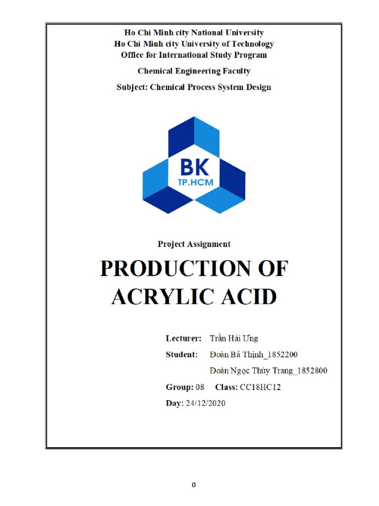 Official Acrylic Acid 0712docx | PDF | Chemical Reactor | Distillation