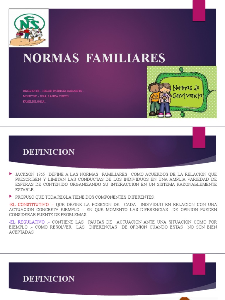 Normas Familiares | PDF