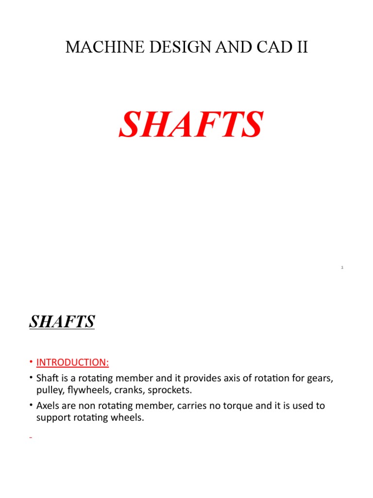 Shaft Design and Analysis in Engineering | PDF | Bending | Strength Of ...