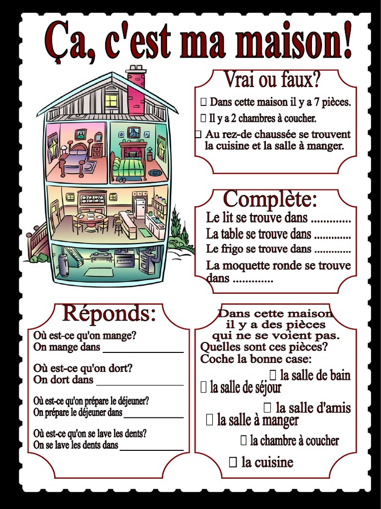 CA Cest Ma Maison Feuille Dexercices 8557 | PDF