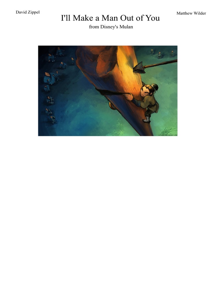 I'll Make A Man Out of You: From Disney's Mulan | PDF | Compositions ...