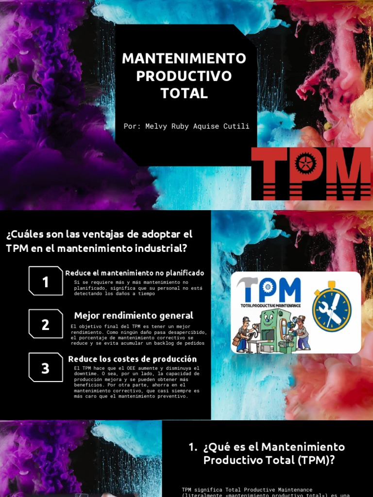 TPM-Mantenimiento Productivo Total | PDF | Procesos de negocio | Business