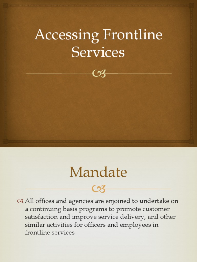 Accessing Frontline Services | PDF | Public Law | Justice