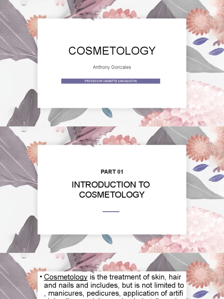 COSMETOLOGY | PDF | Nail (Anatomy) | Hairdresser