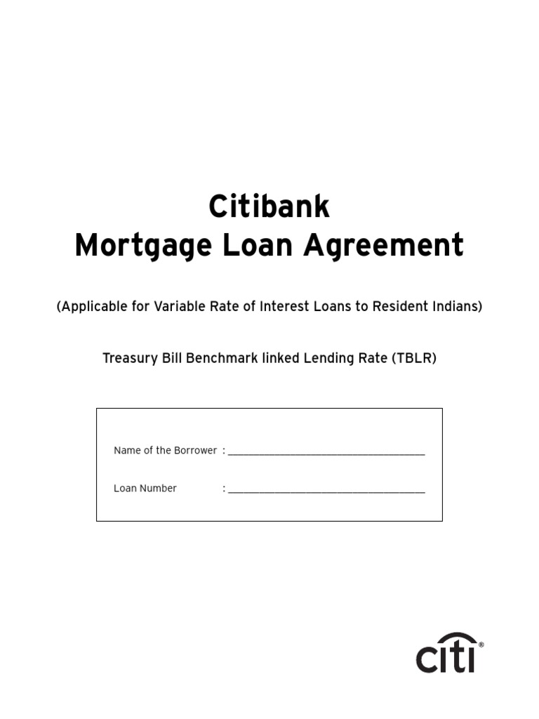 Loan-Agreement Citi Mortgages | PDF | Loans | Mortgage Loan