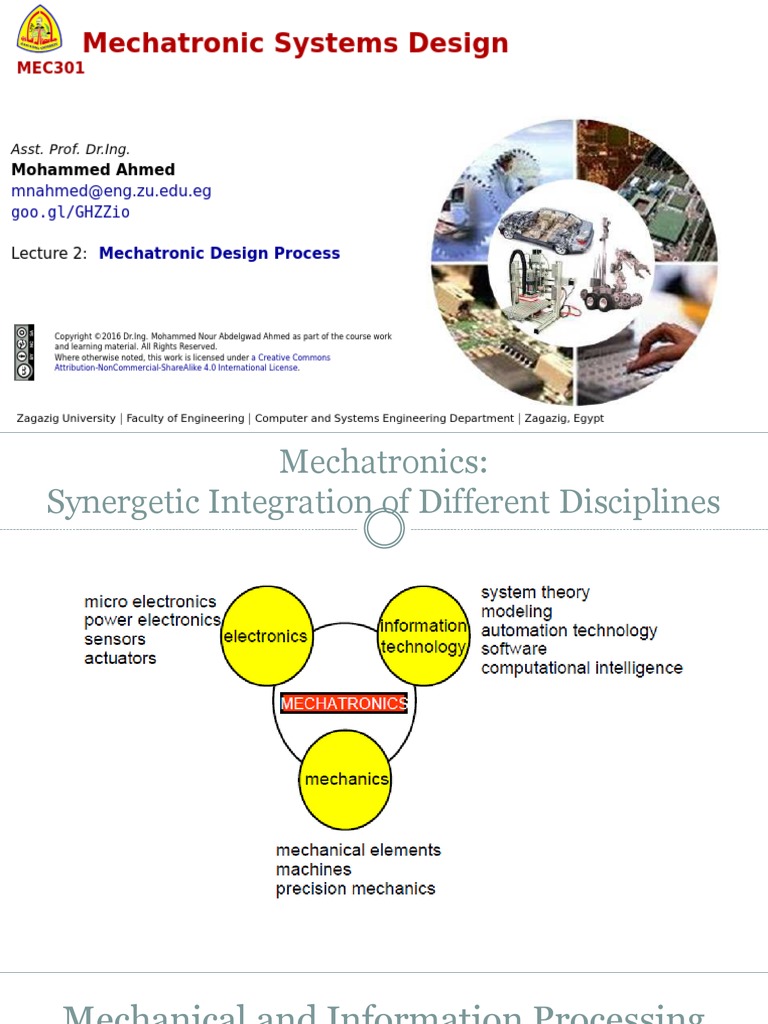 Mechatronic Systems Design: Mohammed Ahmed | PDF | Simulation | Actuator