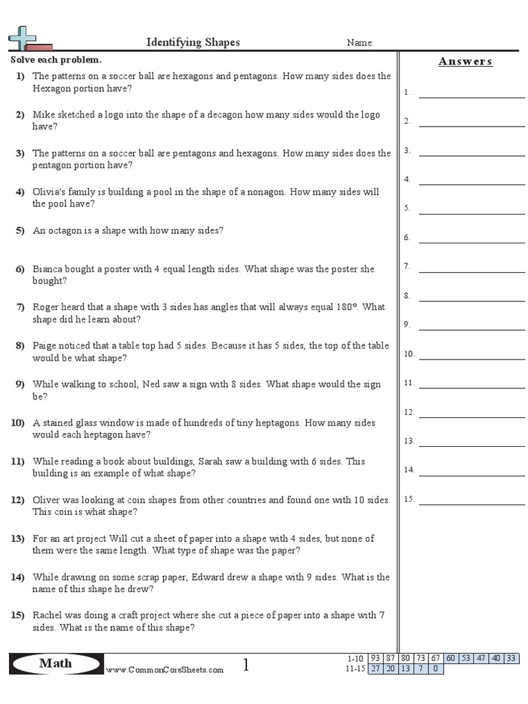 IVAN ROY A - L CHARLES RAMANI Moe - Identifying Shapes | PDF ...